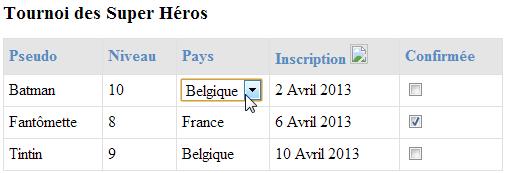 Créer une table HTML éditable en javascript avec EditableGrid 1/2 | Les ...