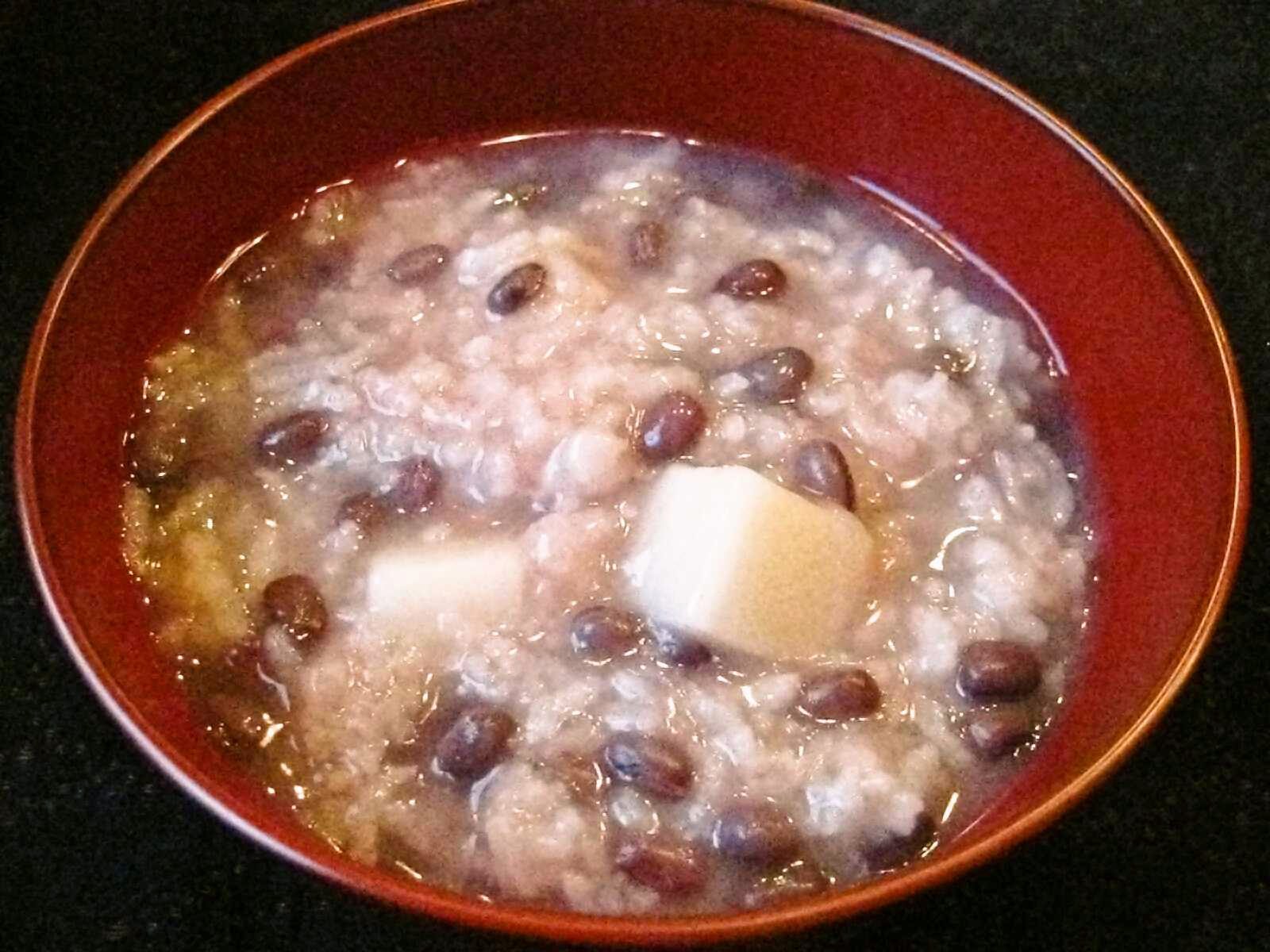 Recipes for Tom: Azukigayu / rice porridge with azuki beans