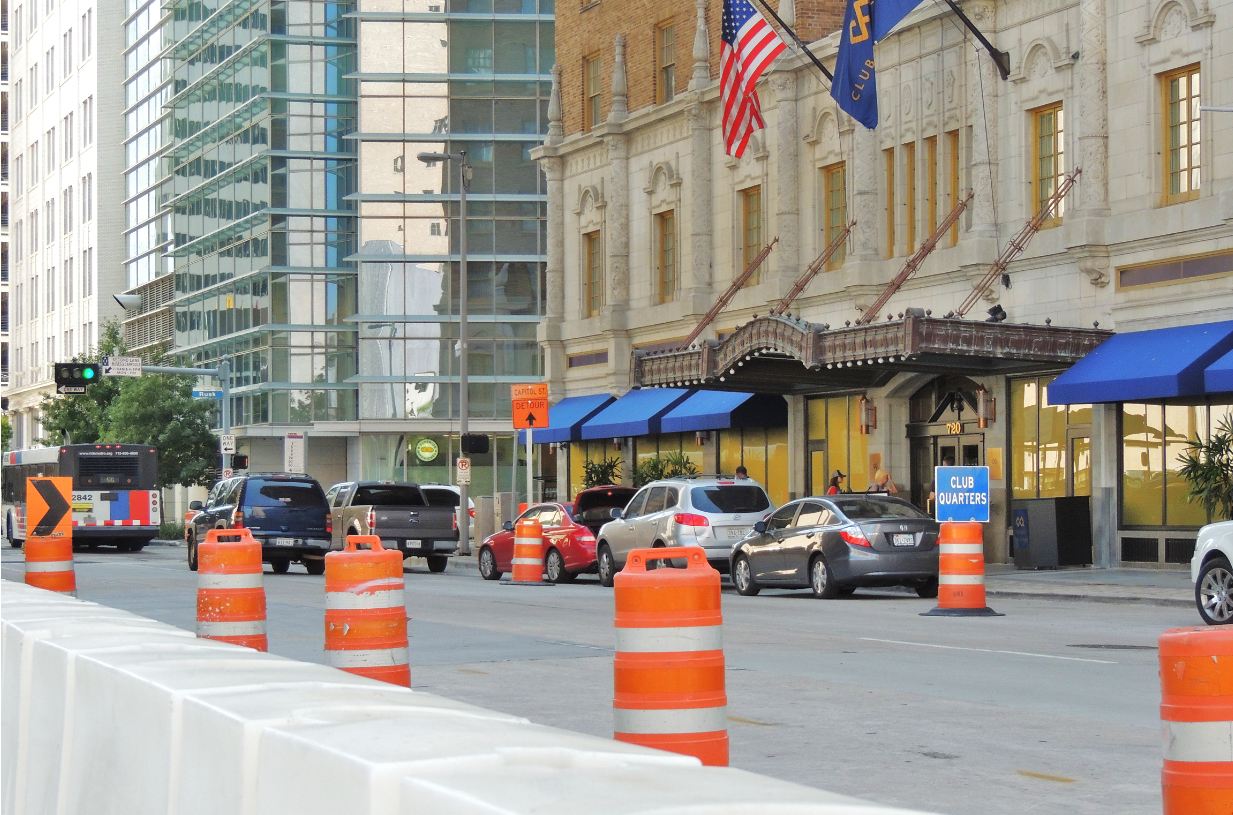 Houston in Pics: Club Quarters (Texas State Hotel) Building on corner o