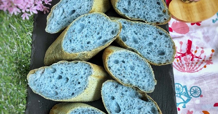cathy's joy: Blue Pea Chia Seeds Baguette