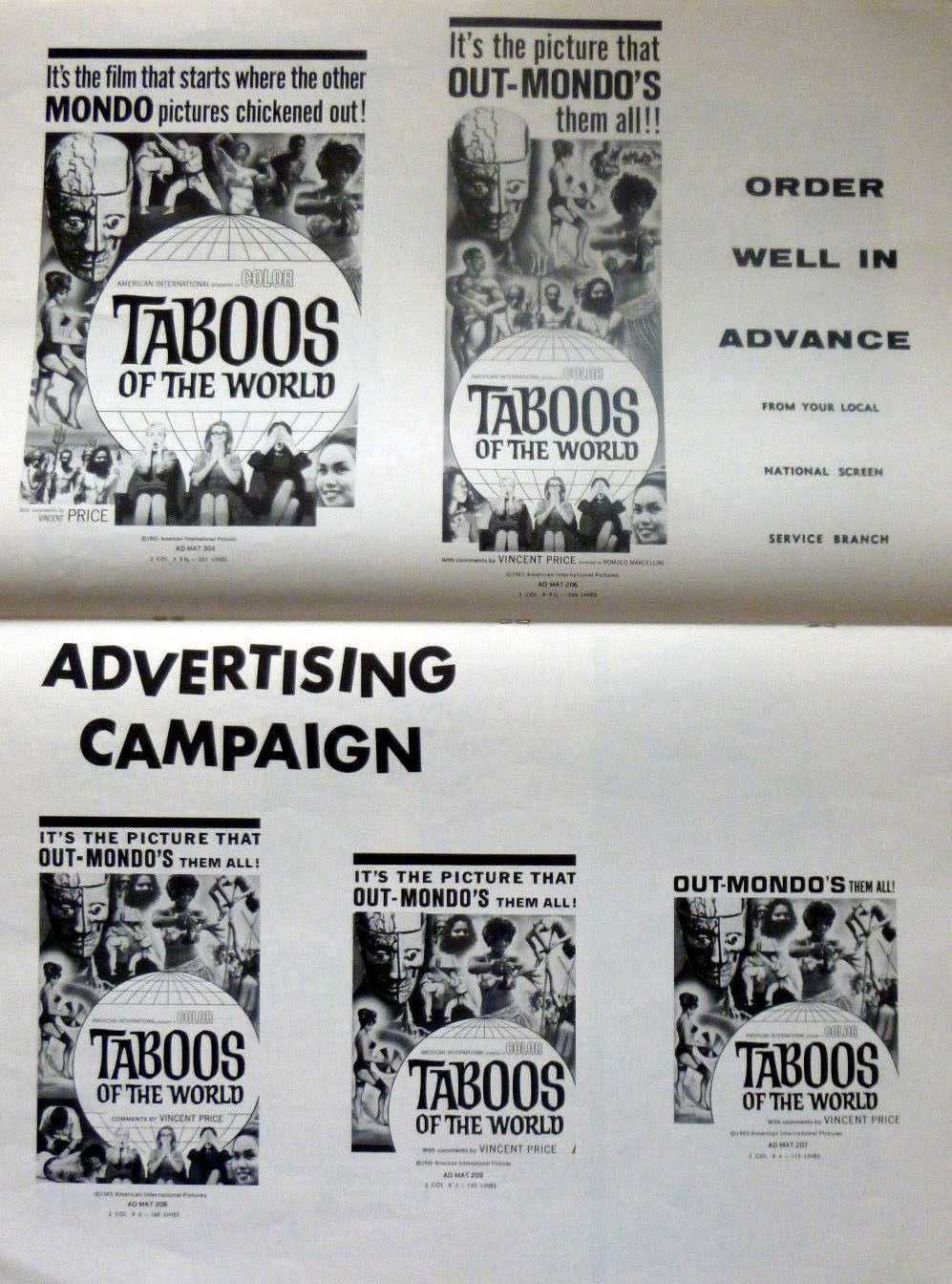 Taboos of the World (1965) | It’s the picture that OUT-MONDO’S them all ...