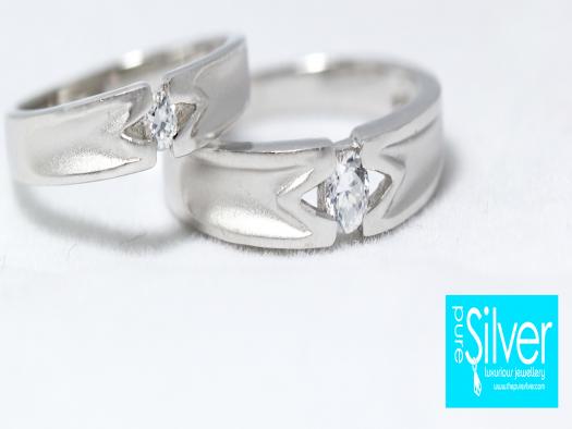 Kaos Couple Berkualitas: Model Cincin Perak Couple Ring with triangle ...