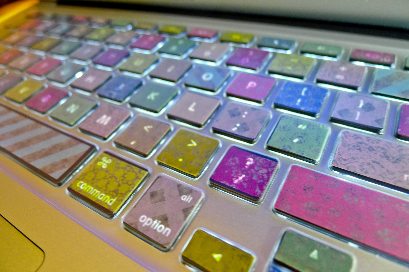 Granola To Glam: DIY Colorful MacBook Washi Tape Keyboard Tutorial