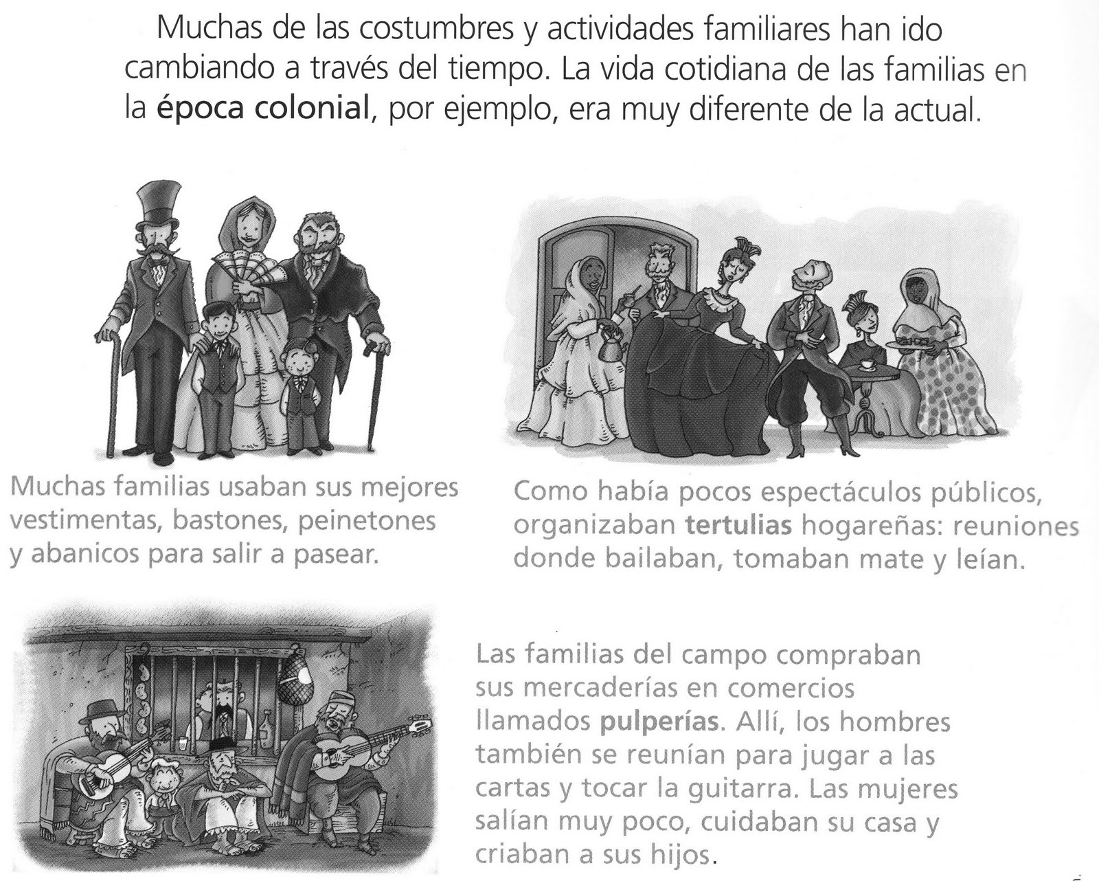 ACTIVIDADES FOTOCOPIABLES PARA NIVEL PRIMARIO: 25 de Mayo época colonial