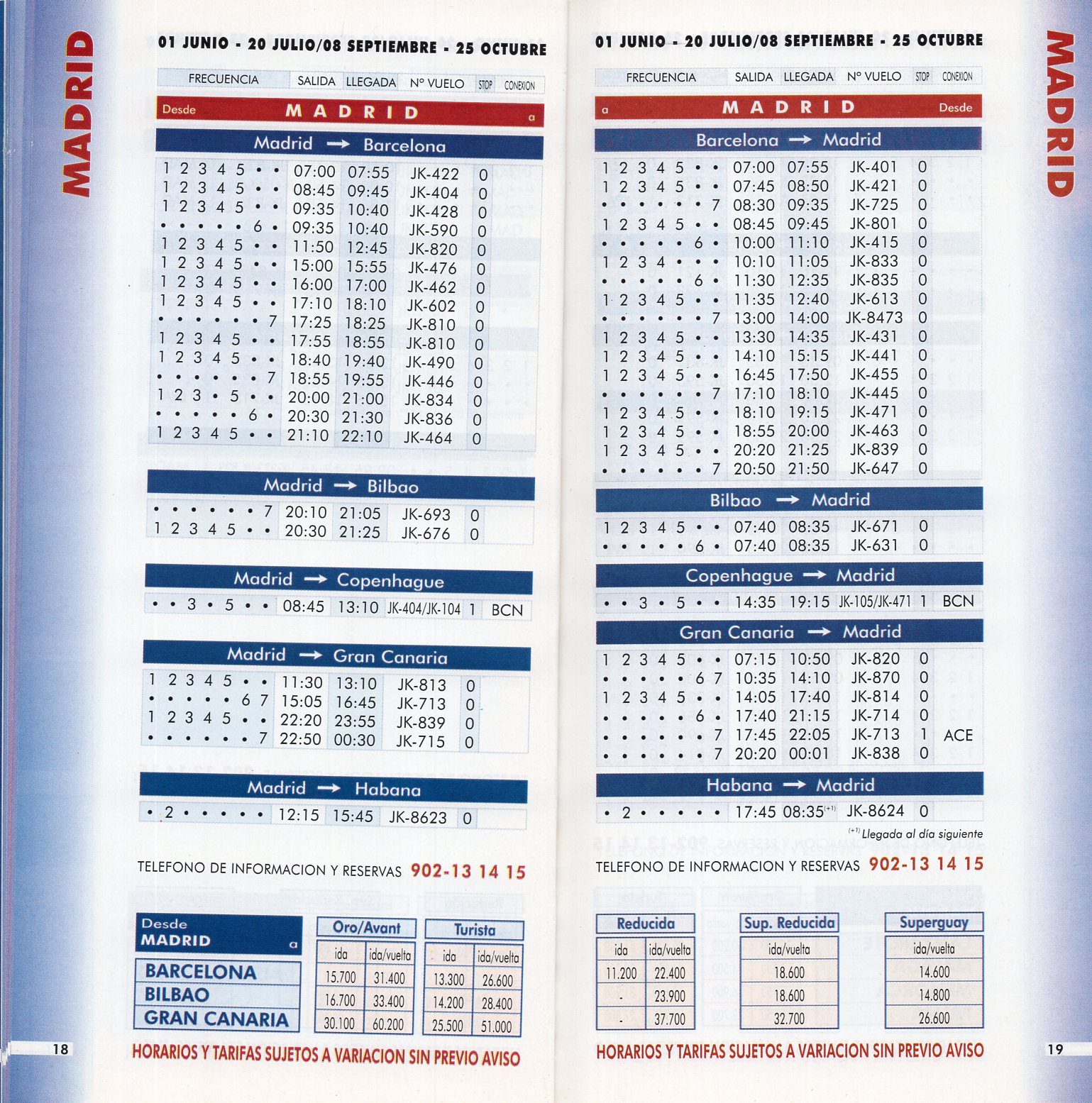 Airline memorabilia: Spanair (1997)