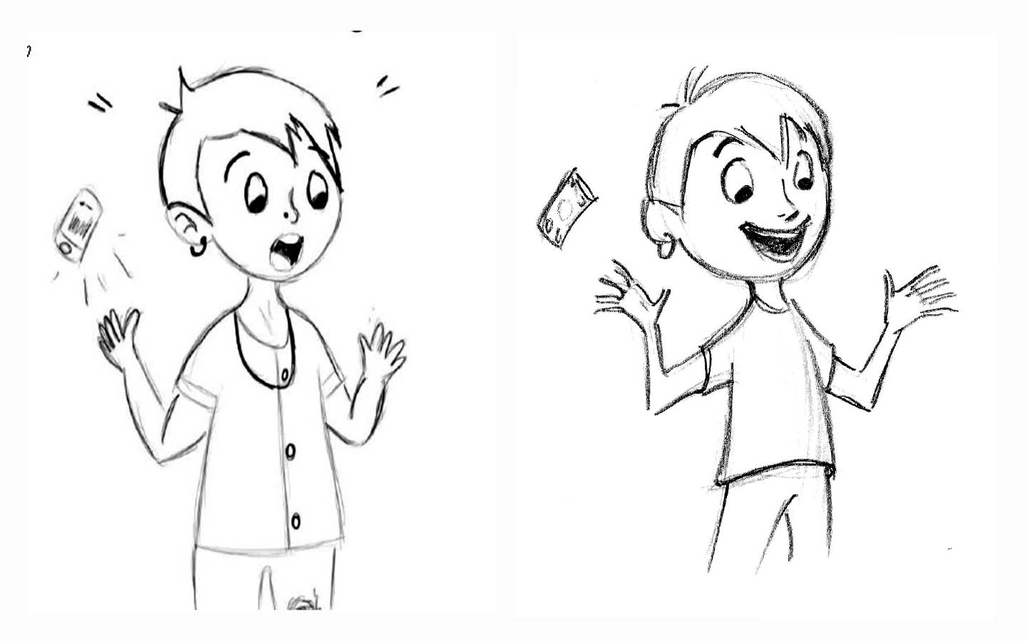 Anm Stuff and Art: Happy Surprise. Line of Action. Expressive Hands