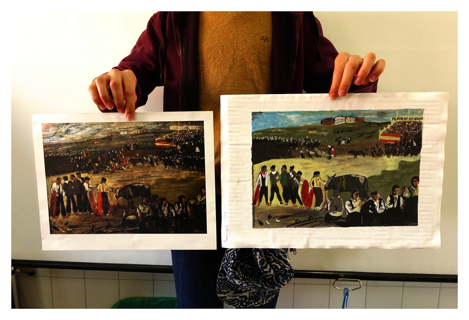 TRABAJO CON TÉMPERAS, COPIANDO UNA OBRA DE ARTE EN 4º DE ESO. 2015 ...