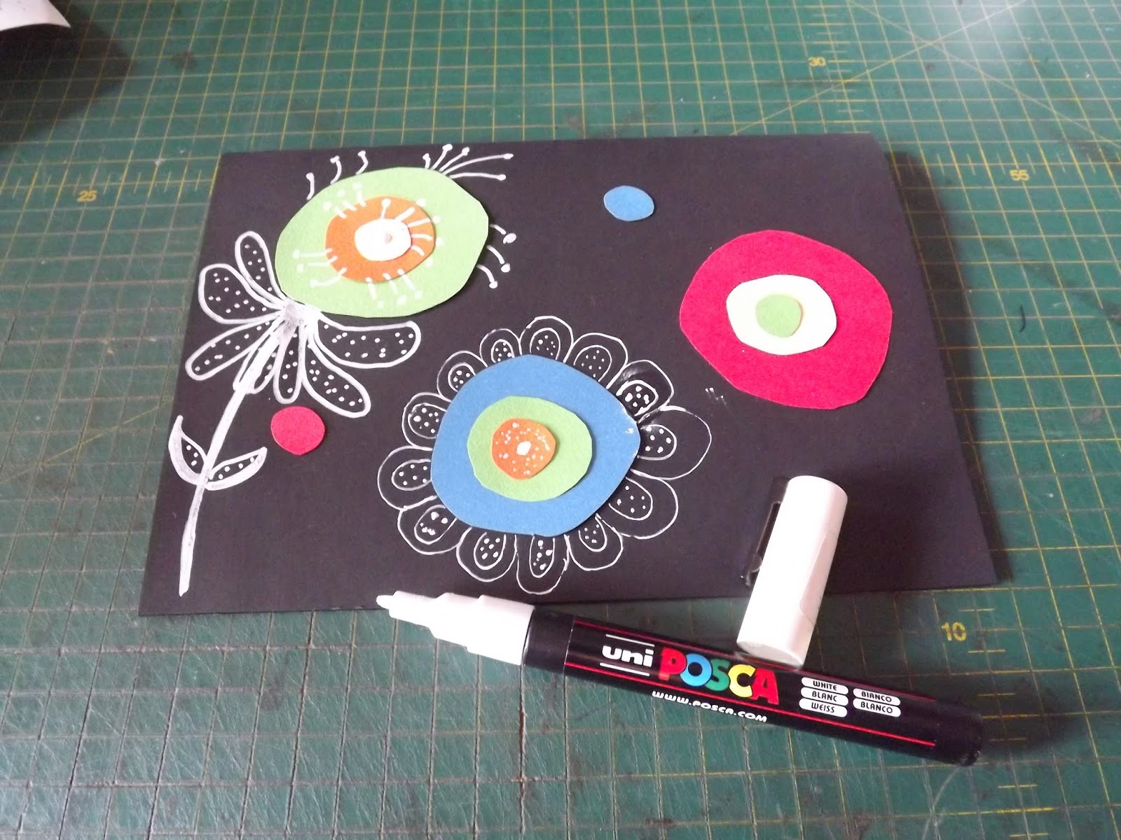 A Pretty Talent Blog: Cardmaking: Flowers from Circles