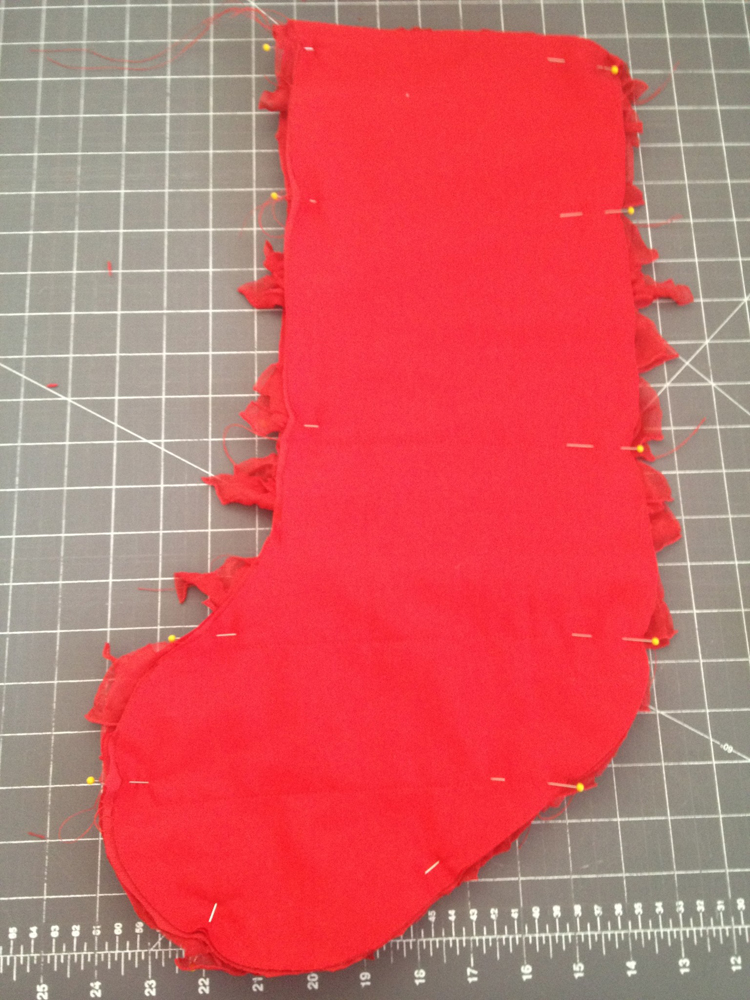 Fabric Mill: Ruffle Christmas Stocking Tutorial