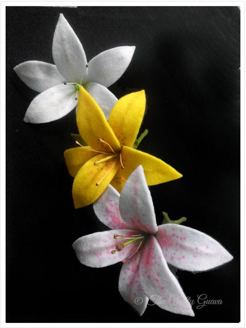 The Crafty GUAVA: How To Make Felt Lily Flower