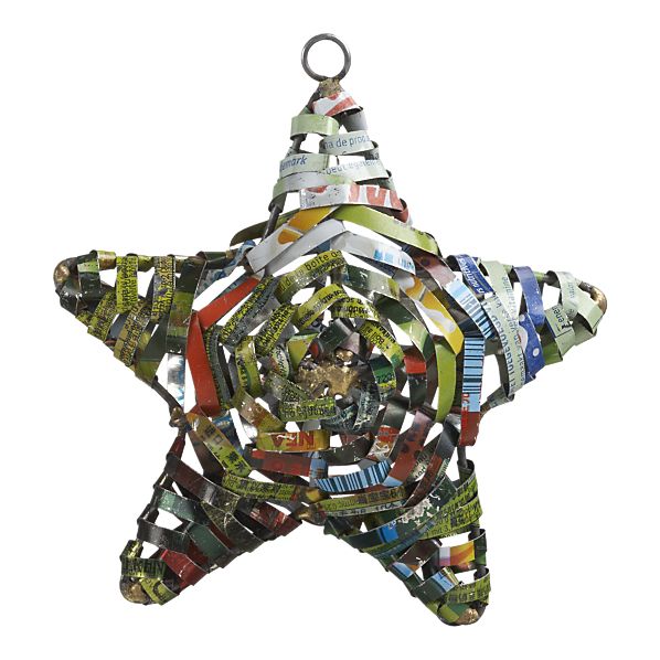 How to Recycle: Recycled Christmas Star Decorations