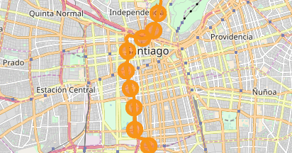 La linea 2 del metro de Santiago.-a