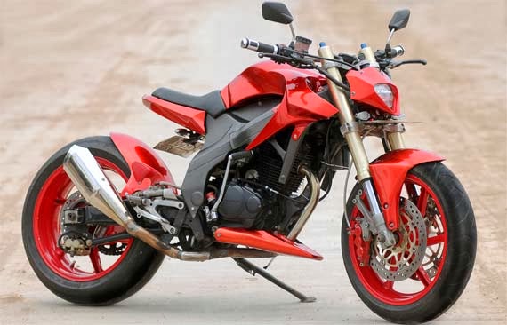 Honda Tiger Minor Street Fighter Merah Modif Keren | Modifikasi Honda ...