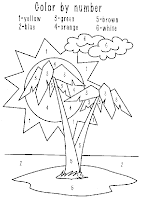 Coloring & Activity Pages: Palm Trees Color-by-Number
