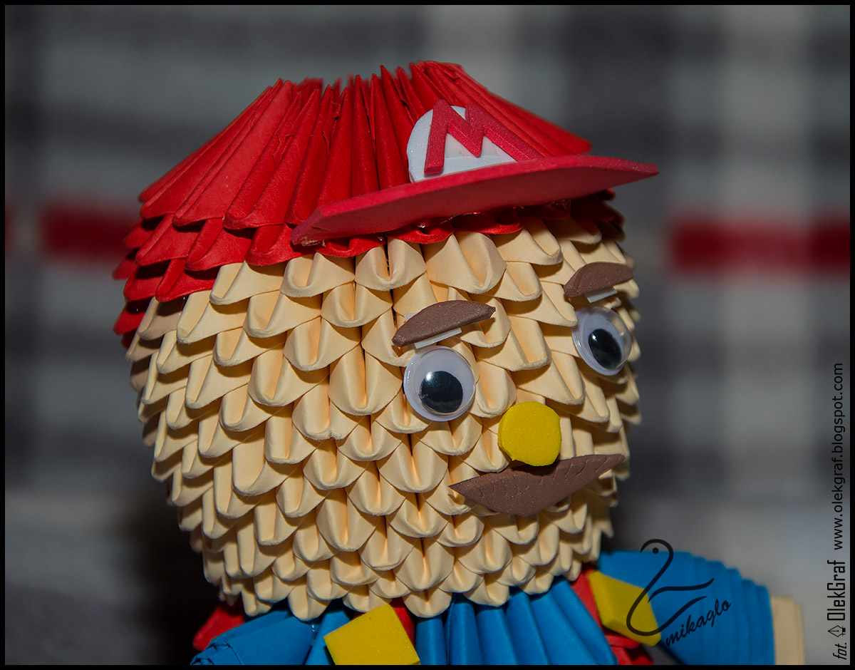 Origami 3d - mikaglo: 201. Mario i Luigi origami 3d / 3d origami Mario ...