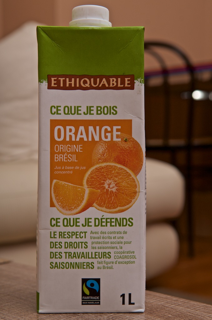 Jus d'Orange Équitable (1 litre) par Ethiquable