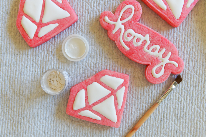 PINK! Hooray and Diamond Stamped Cookies | Bake at 350°