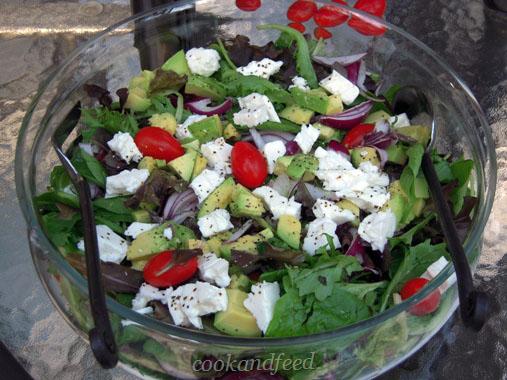 Mixed Greens And Avocado Salad/Πράσινη Σαλάτα Με Αβοκάντο | Cook And Feed