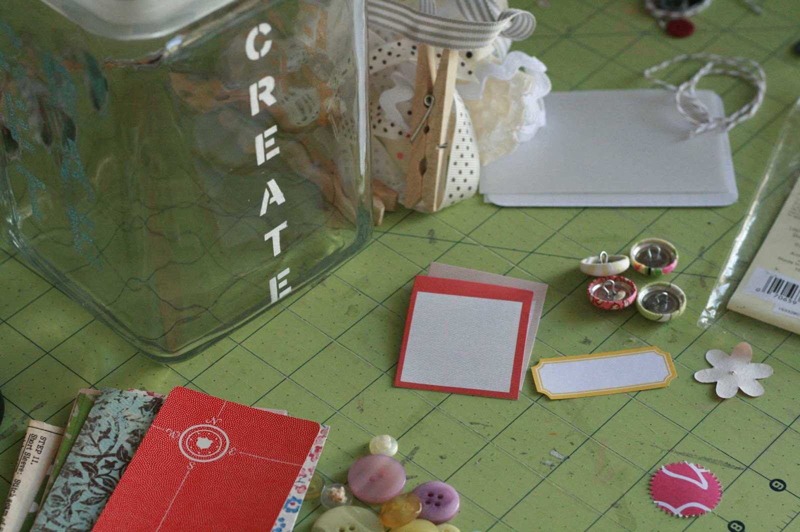 The Creative Place: DIY: Stenciled Creative Bits Jar