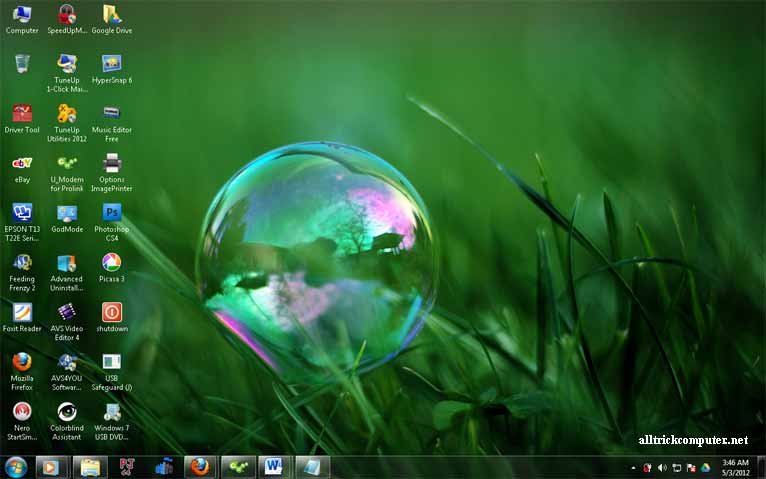 Cara Mengecilkan Dan Memperbesar Icon Desktop Windows 7 Dengan Mudah