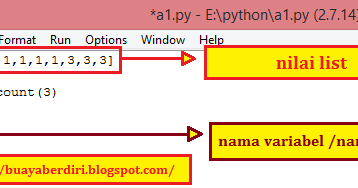 18.Belajar Bersama Python | list.count() in python