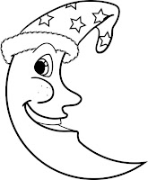 Cute Doodle Art: Cute Crescent Moon digi!!