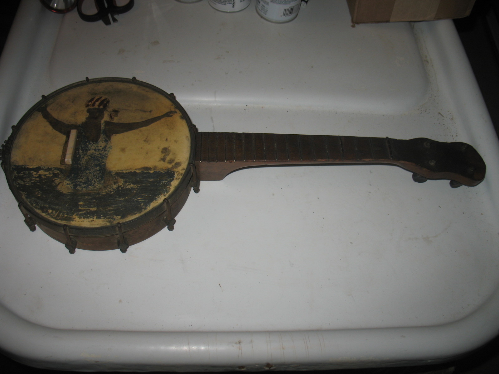Anonymous Works: Folk Art Painted Banjo