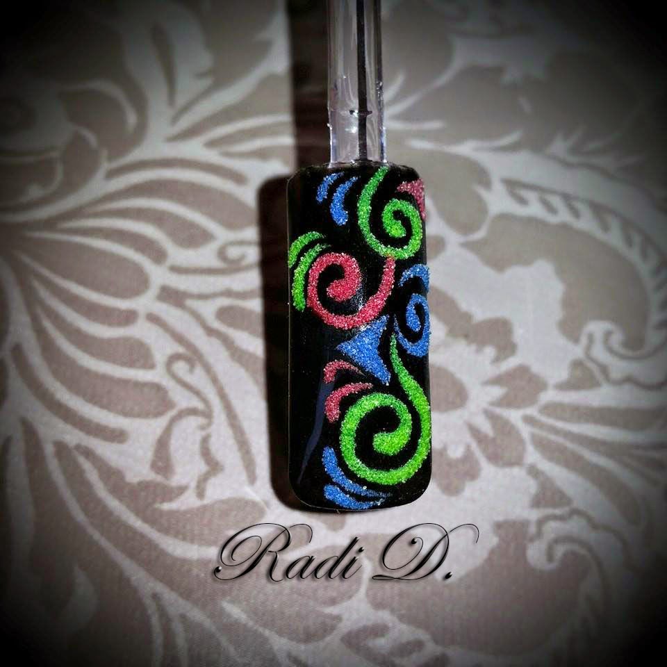 It`s all about nails: French with sand nail art