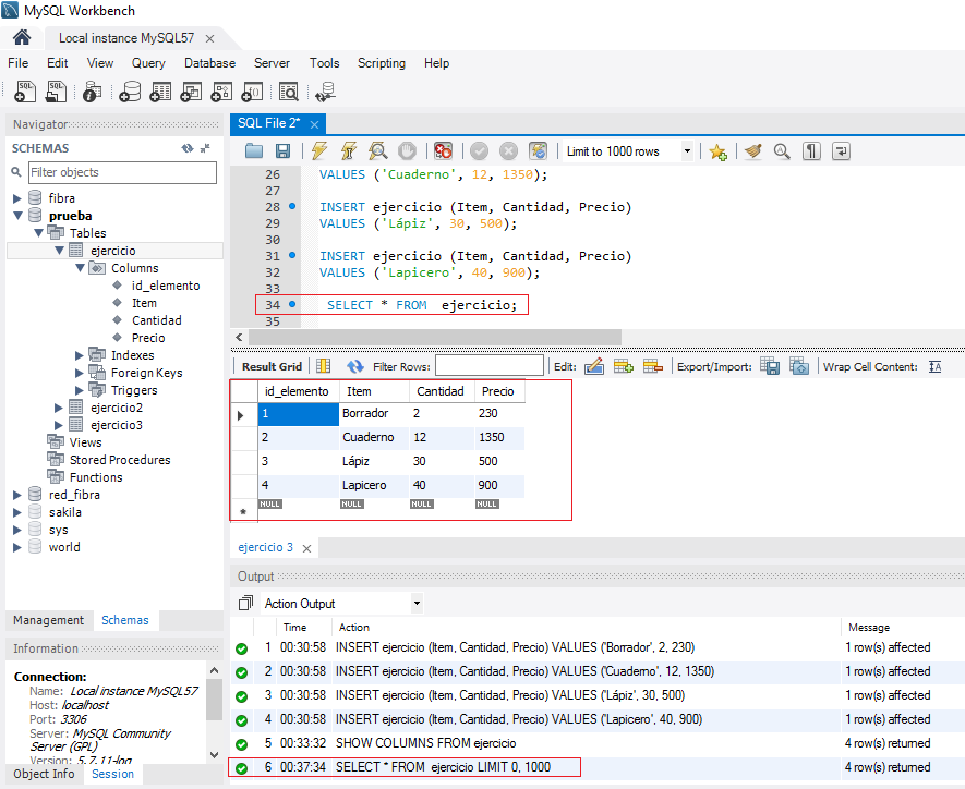 PYTHON: Ejemplos prácticos: COMANDOS BÁSICOS MYSQL PARA PYTHON