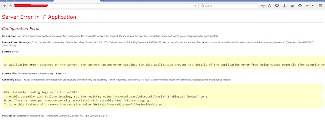 Could Not Load File Or Assembly Telerik Reporting Version 9 2 15 1105 Culture Neutral