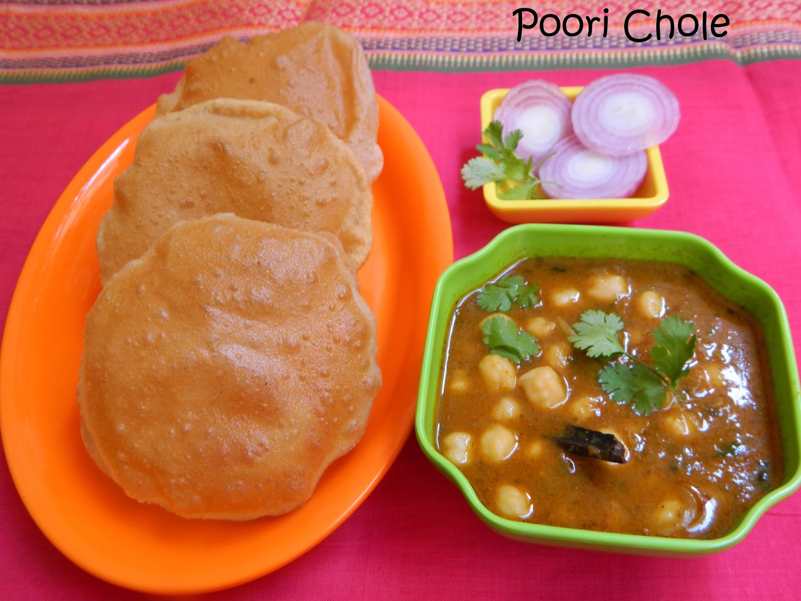 Sunita's Easy Cooking: Poori Chole Recipe