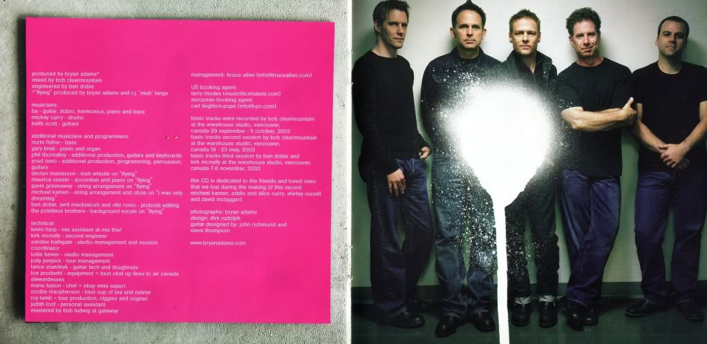 Encarte: Bryan Adams - Room Service - Encartes Pop