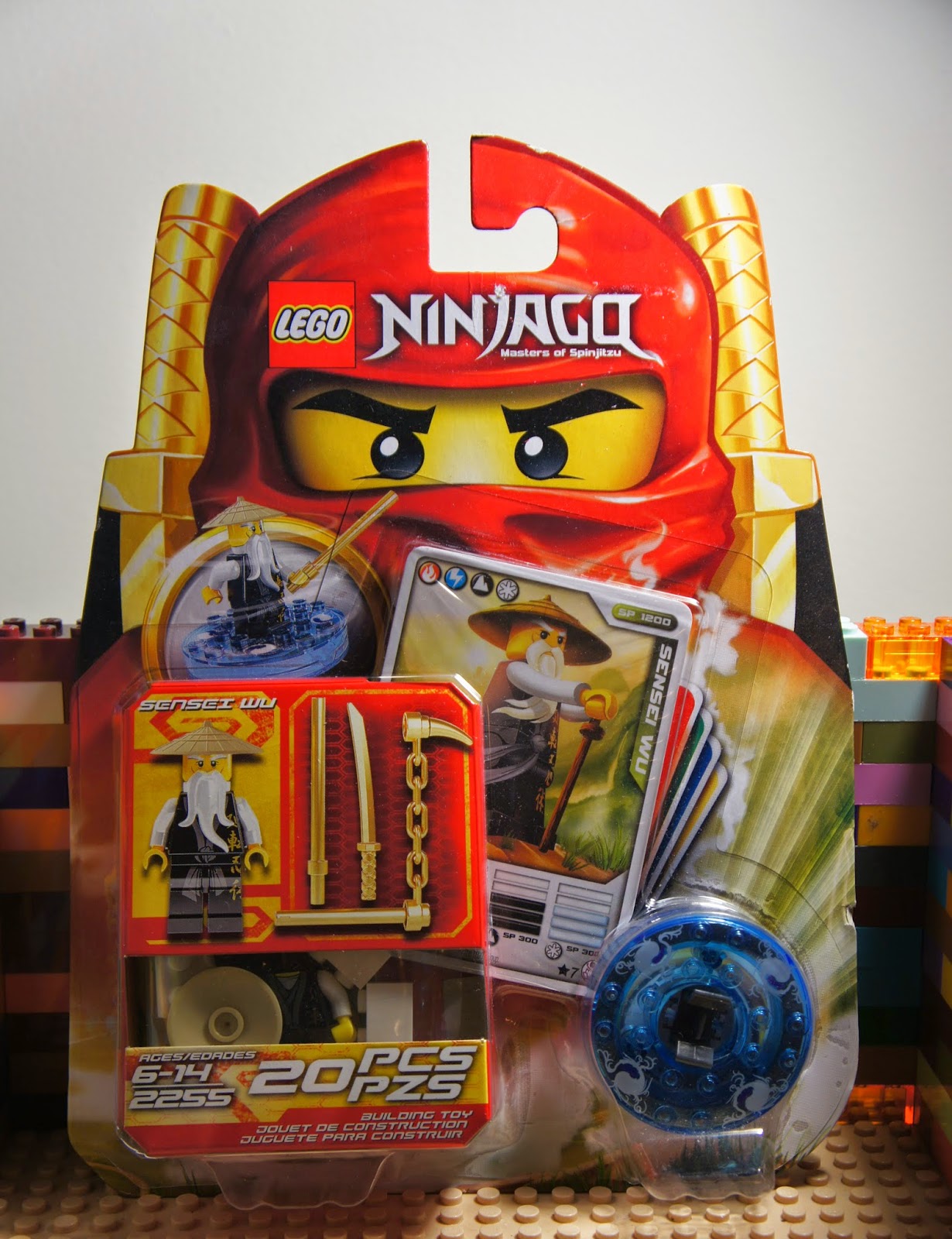 LEGO 2255 Ninjago SENSEI WU Spinjitzu Master Minifigure w/ Weapons ...