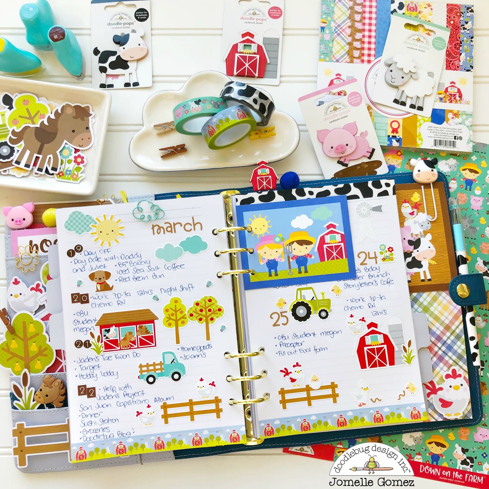 Doodlebug Design Inc Blog: Down On The Farm | Planner Pages with Jomelle