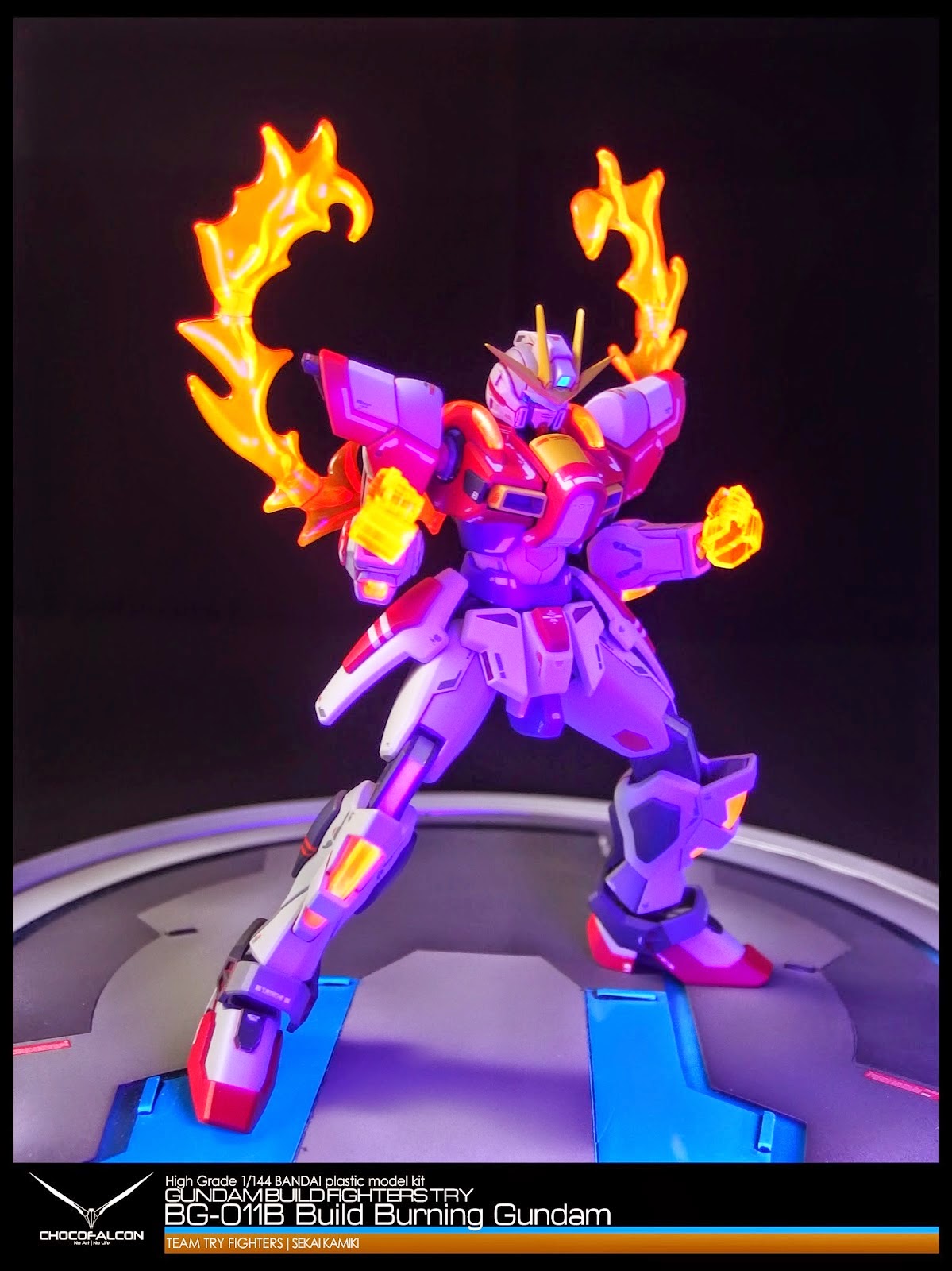 Painted Build: HGBF 1/144 Build Burning Gundam With Florescent Gloss Coat