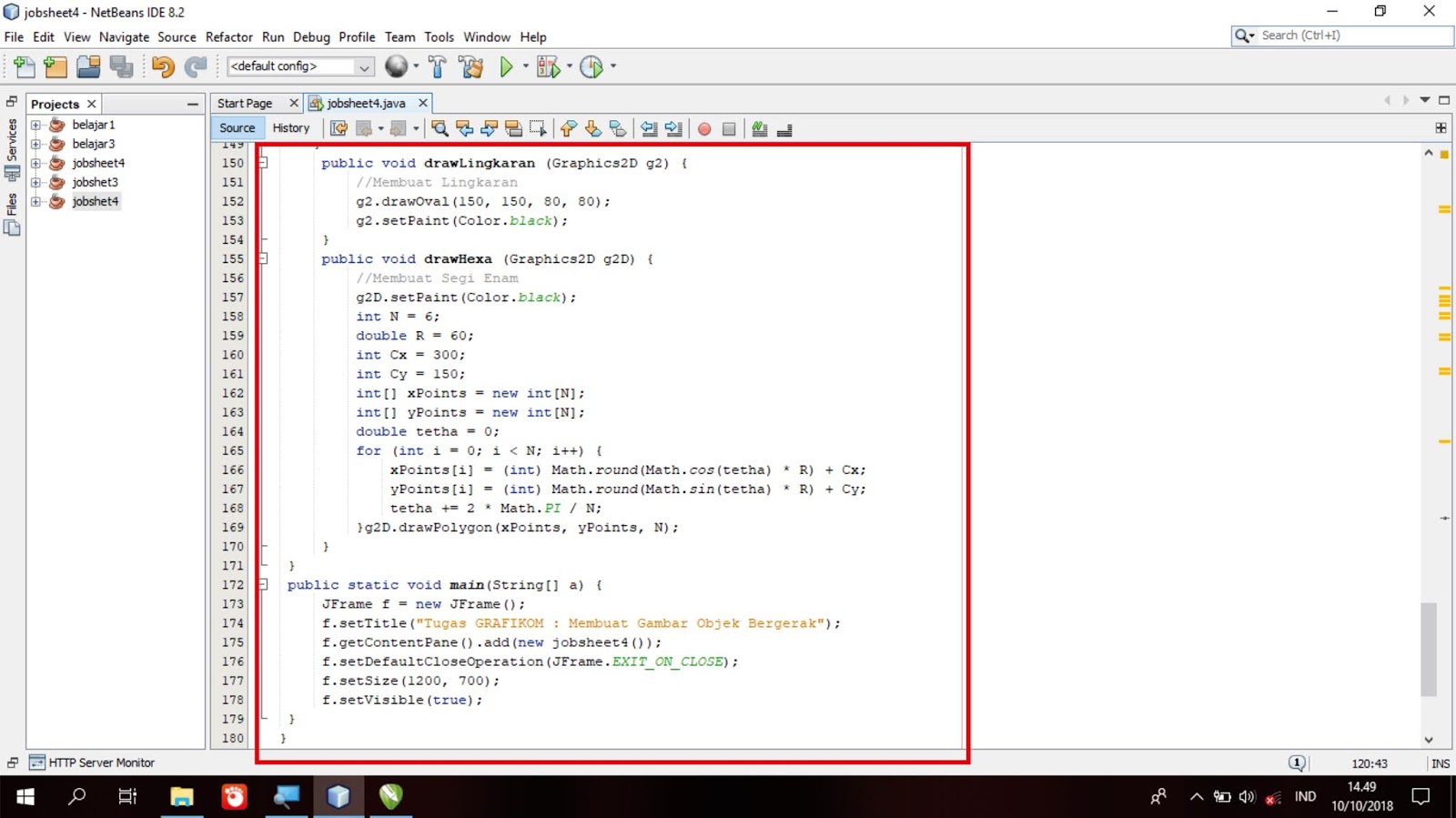 Hasan Ali: MEMBUAT GAMBAR GRAFIK BERGERAK MENGGUNAKAN JAVA PADA NETBEANS