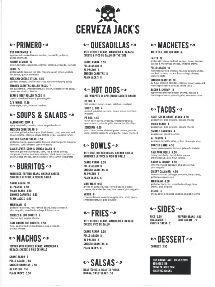 SanDiegoVille: Cerveza Jack's Debuts In Pacific Beach At Former Fred's ...