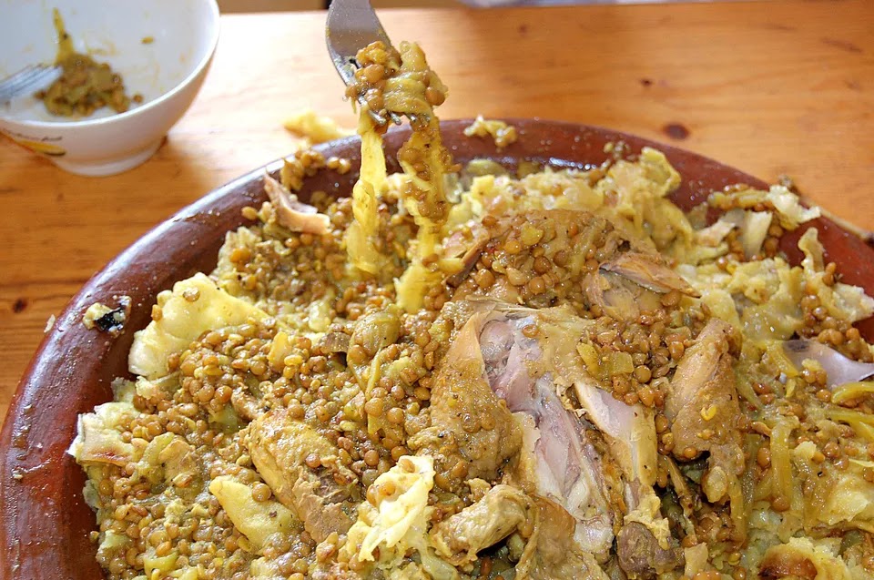 Moroccan Chicken Rfissa - Trid with Chicken, Lentils and Fenugreek ...