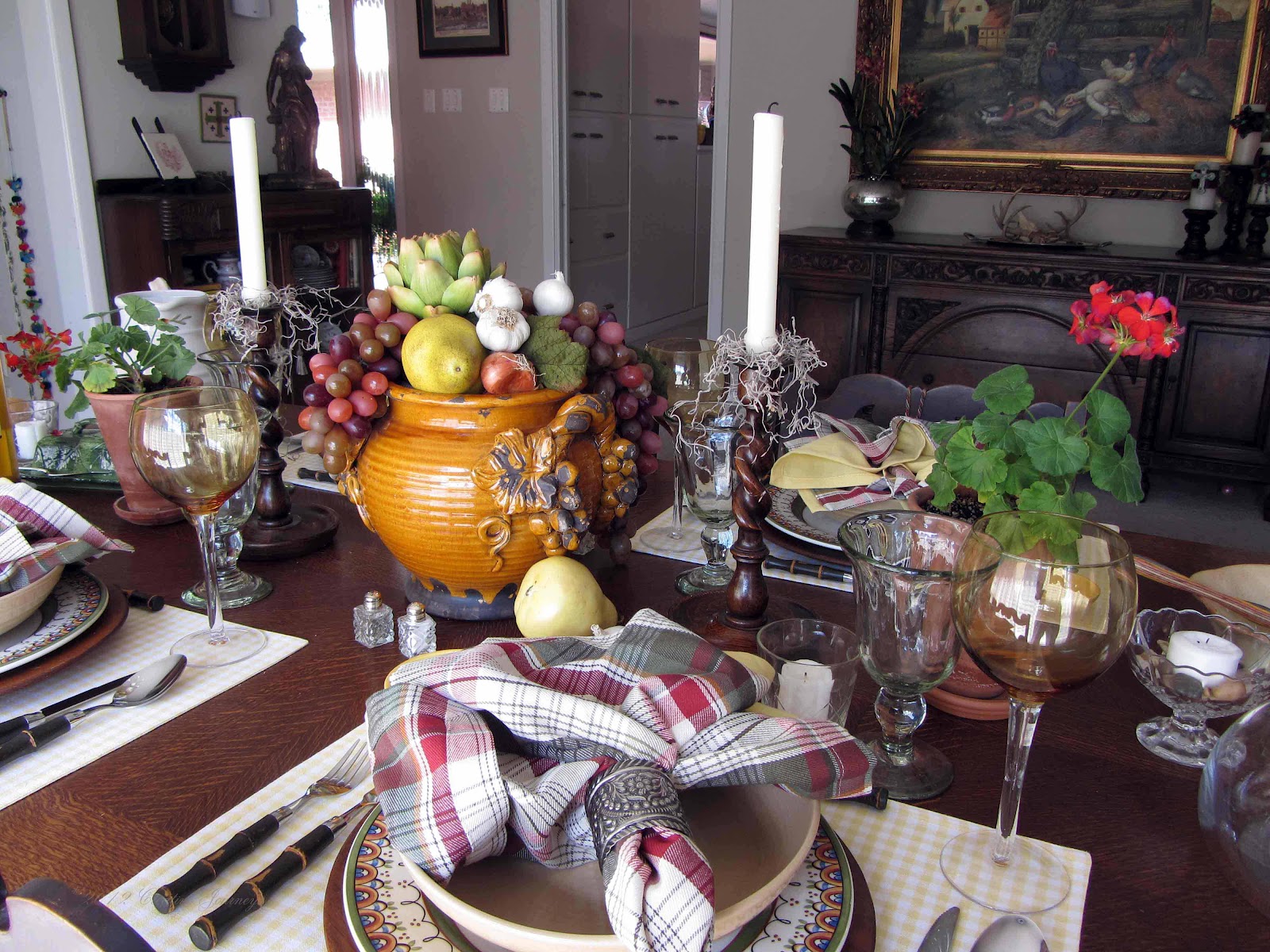 Creative Journeys: Dining in Tuscany Tablescape