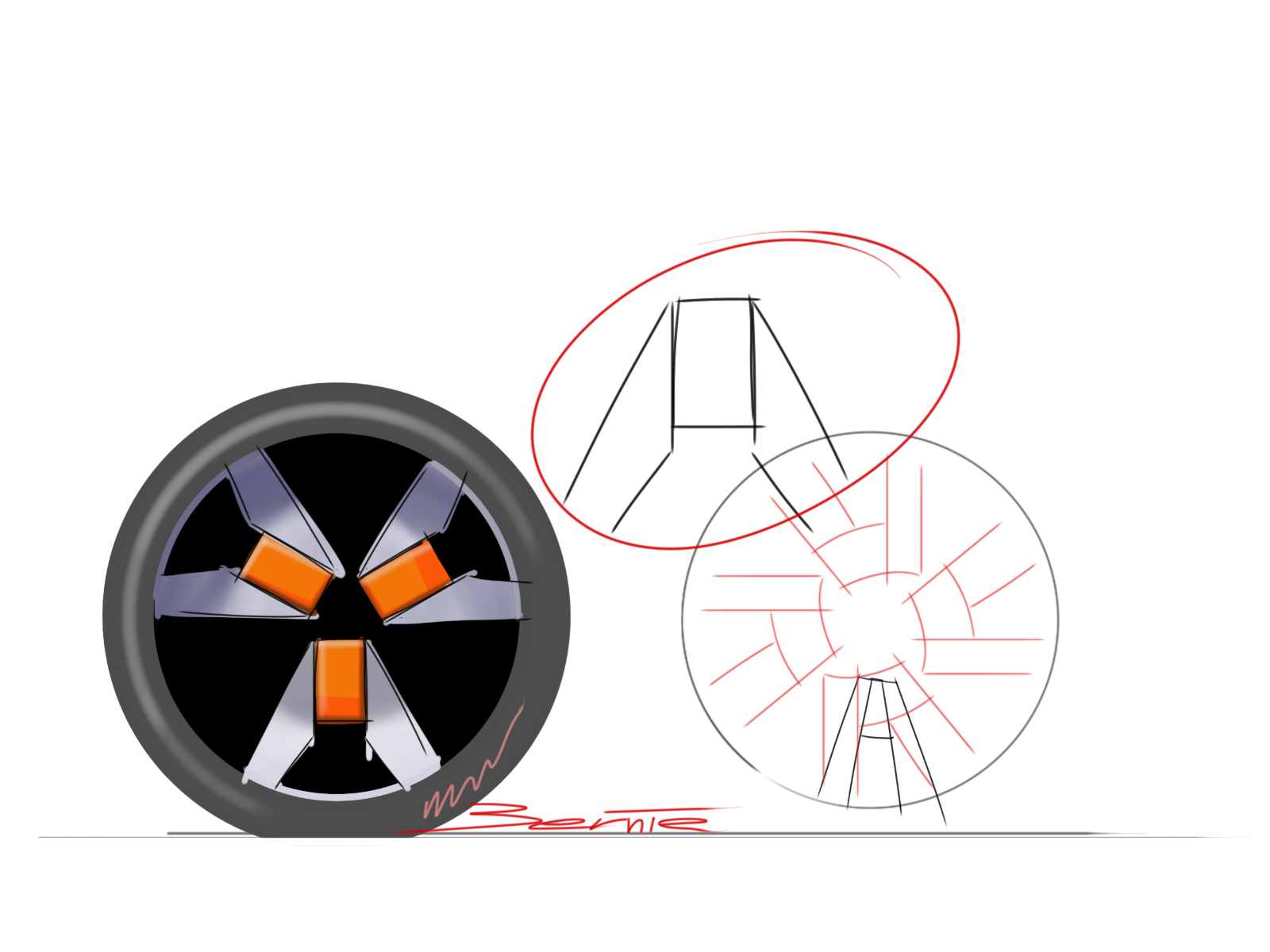 drawon: Wheel concept sketch