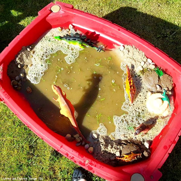 Learning and Exploring Through Play: Dinosaur Swamp Sensory Play