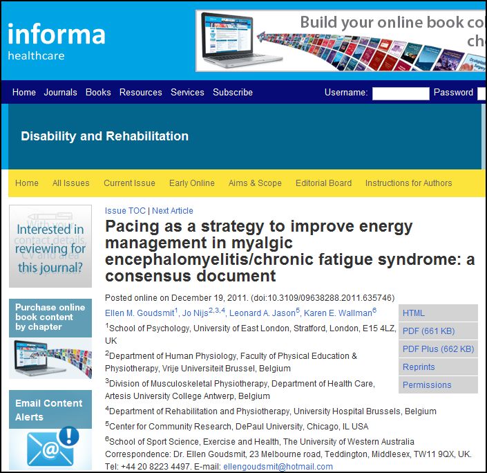 THE NICEGUIDELINES BLOG: Pacing as a strategy to improve energy ...