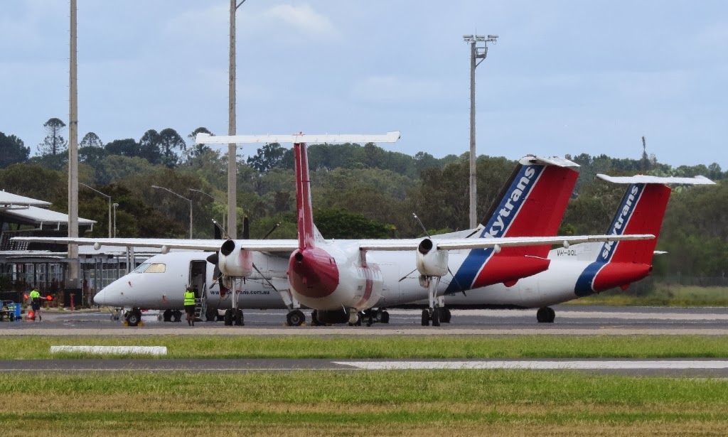 Central Queensland Plane Spotting: Skytrans Dash-8-100s VH-QQI & VH-QQL ...