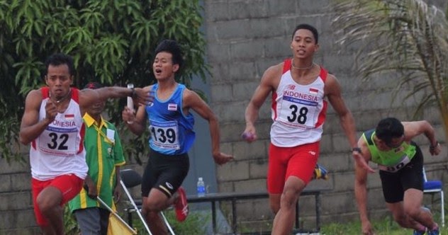 Gambar Lapangan Lari Sambung Atau Estafet - Gambar Lapangan
