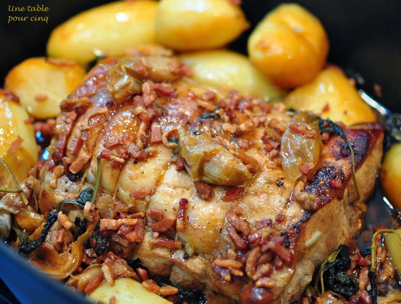 Une table pour cinq: Filet de porc confit à l'ail