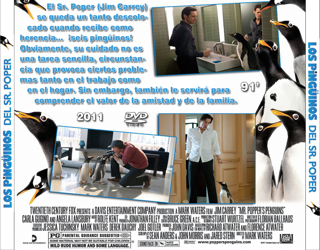 Caratulas de películas DVD para cajas CD: Los pingüinos del Sr. Poper ...
