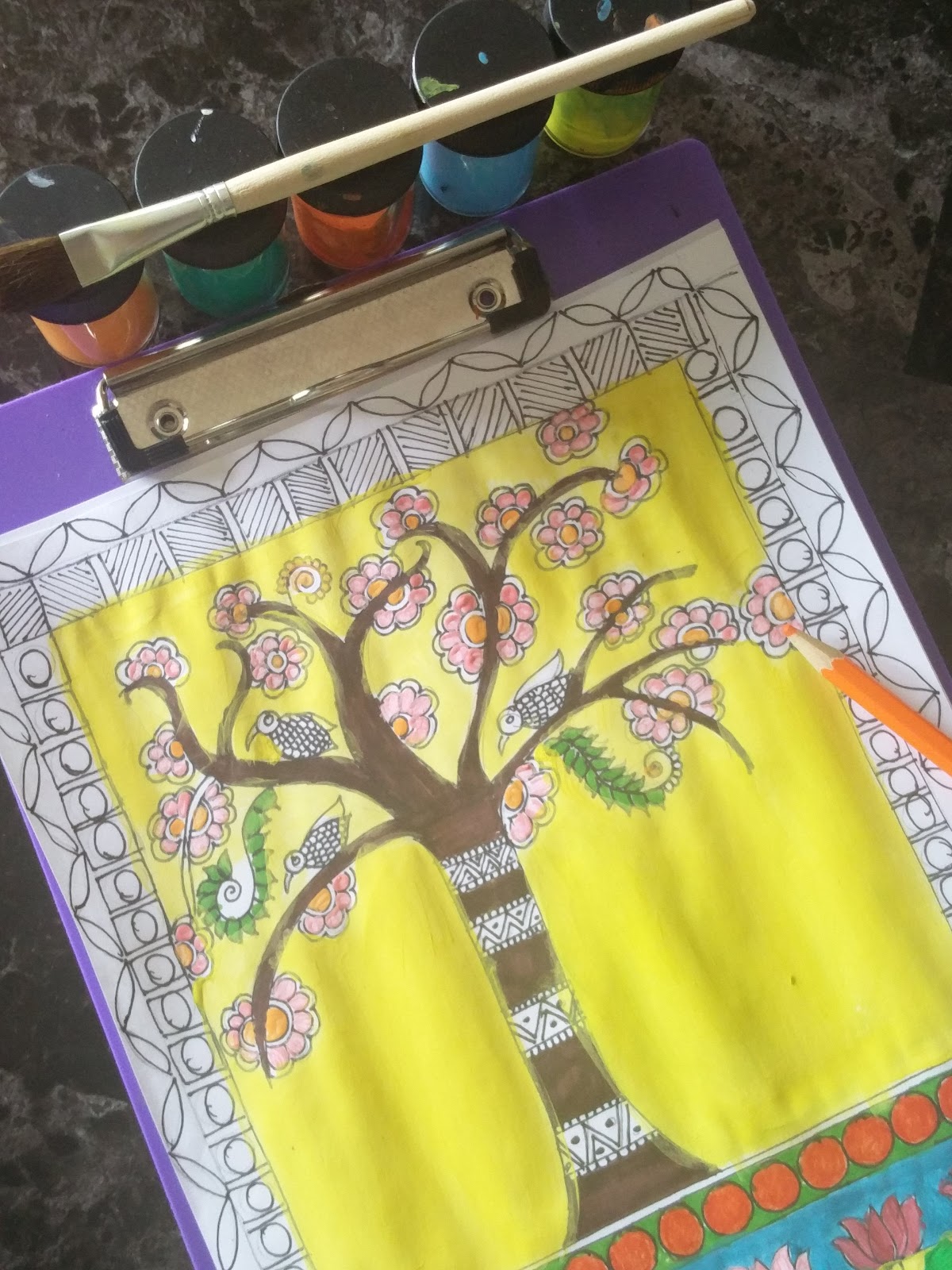 Anu's paper craft : Madhubani Art