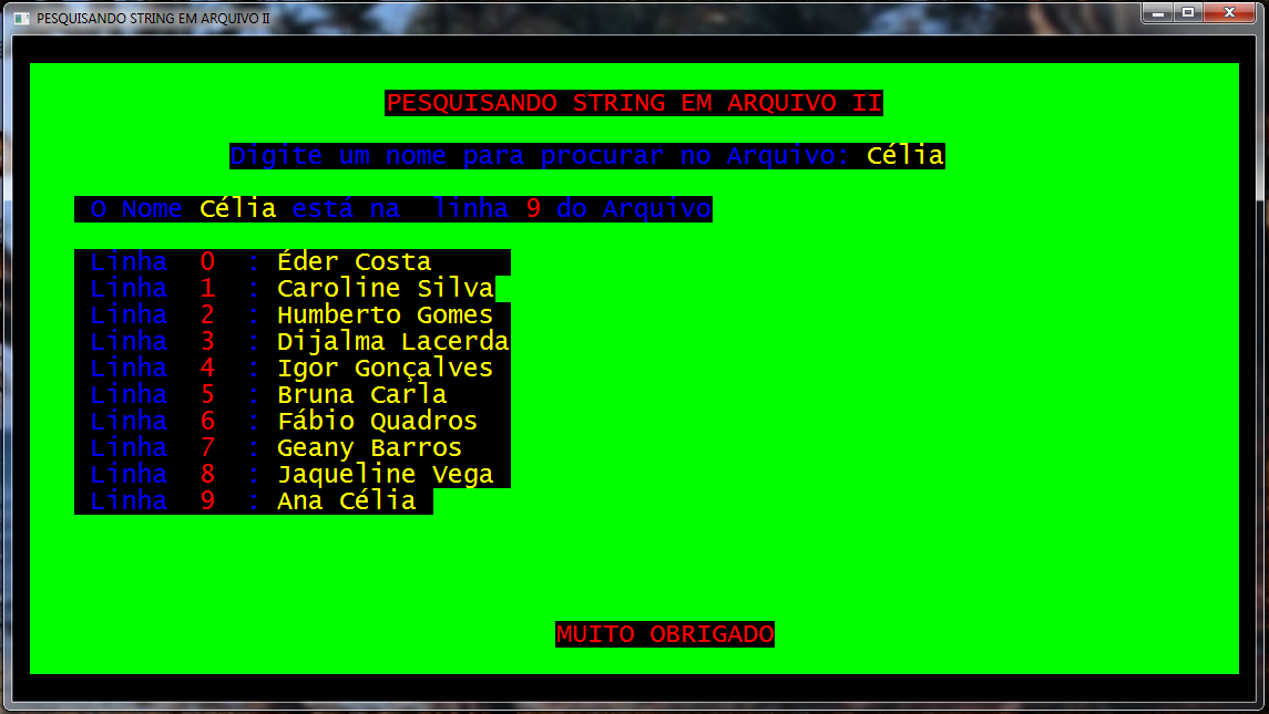 Samuel Lima - Programador C/C++ : Pesquisando String em Arquivo II