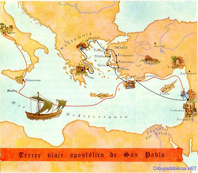 Más BIBLIA: Viajes del Apóstol Pablo - (Mapas)