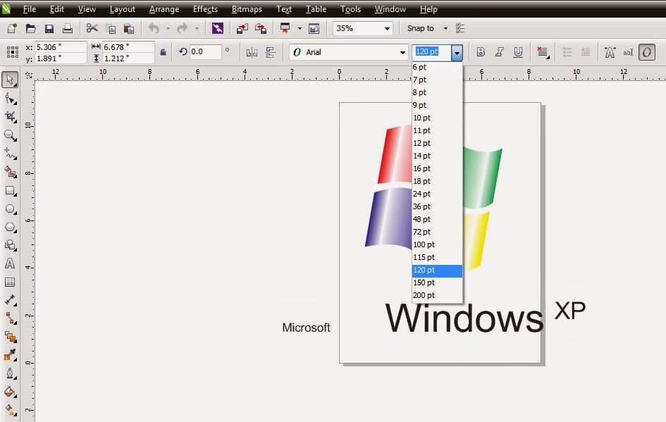 CorelDraw Tutorial : Logo of Microsoft Windows XP ~ Infotech-Easy